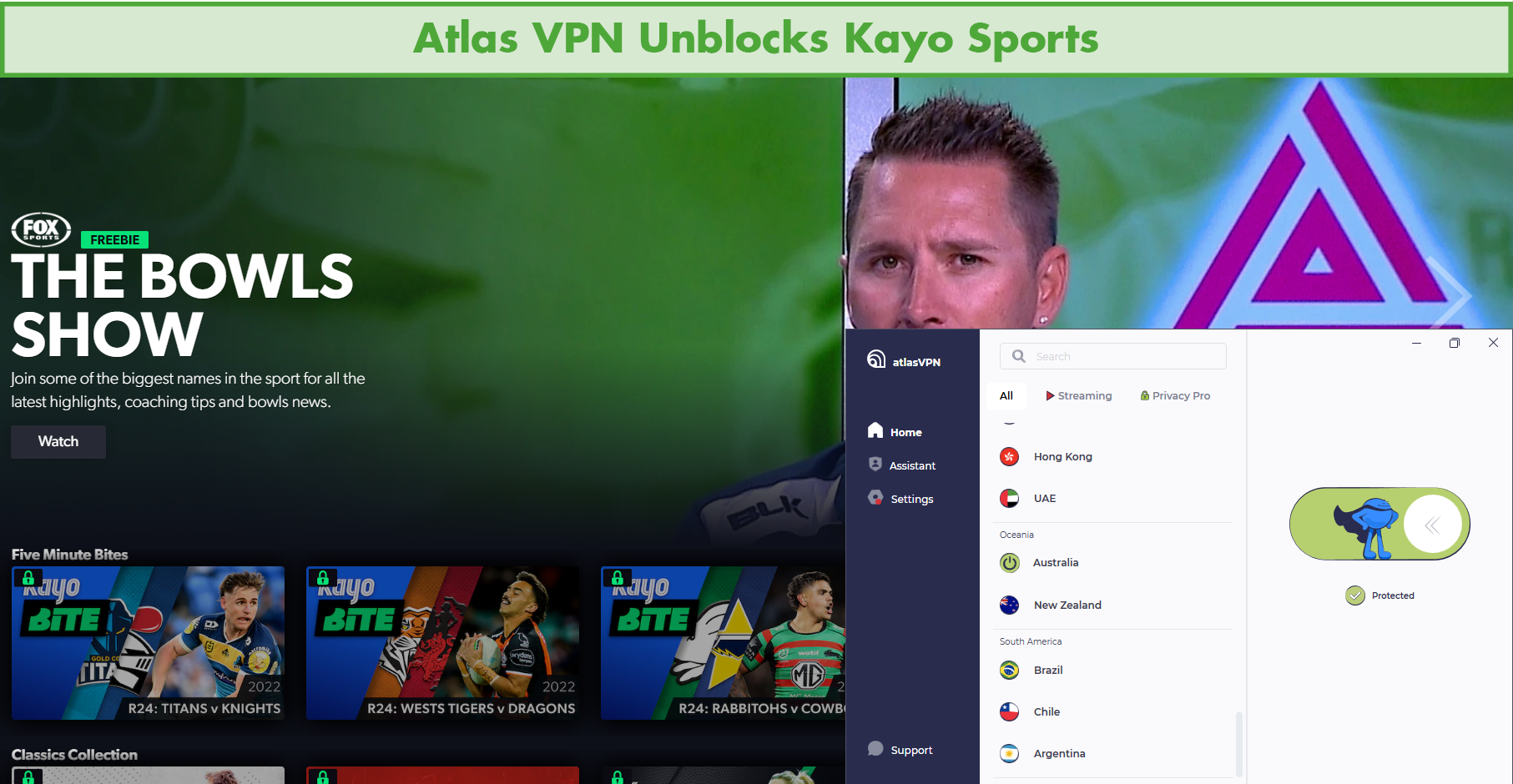 How to watch Kayo Sports outside Australia